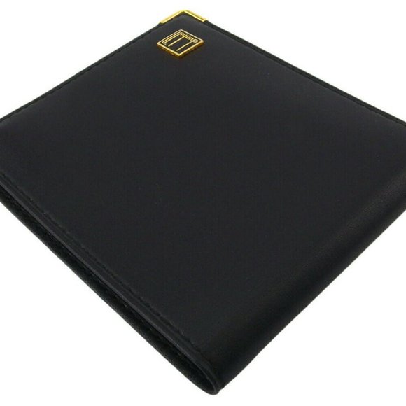 Dunhill | Bags | Auth Dunhill Twofolded Wallet Logo Plate Leather ...